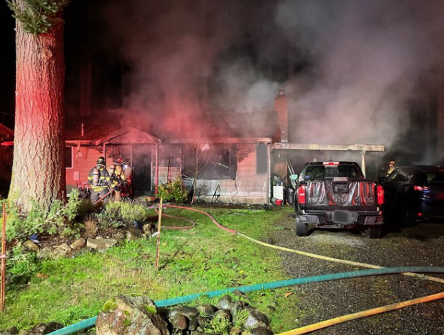 Sunday Night Fire in the Riverbend Neighborhood Near North Bend ...