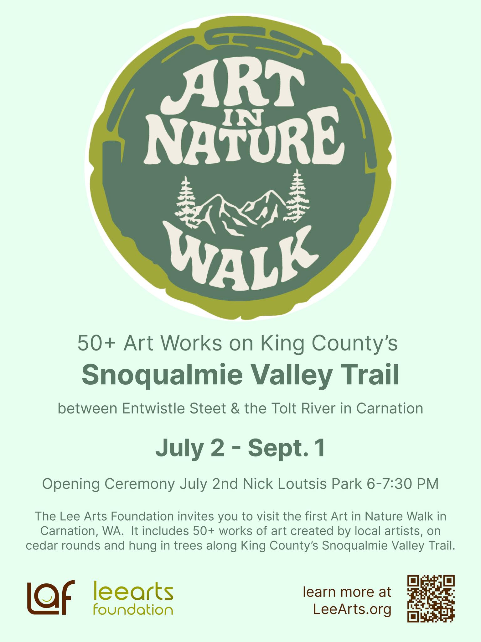 ART IN NATURE WALK Opening Ceremony - Living Snoqualmie